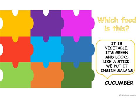 Find The Food Guessing Game Boar English Esl Powerpoints