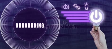 writing displaying text onboarding word for action process of