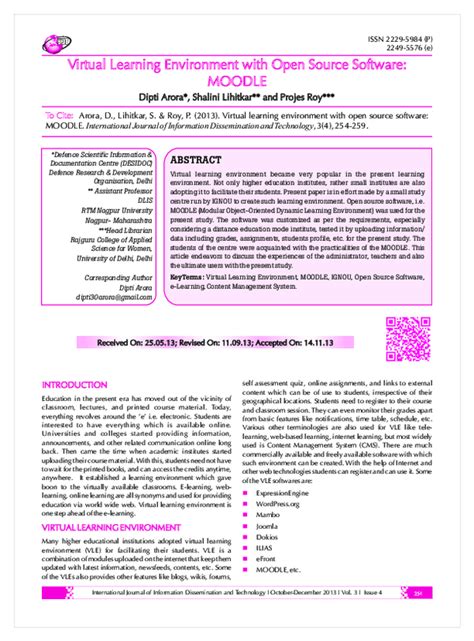 pdf virtual learning environment with open source software moodle
