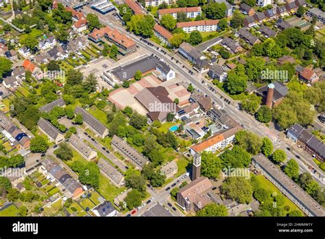 Aerial View Local Shopping Centre Hassel Polsumer Straße Retail