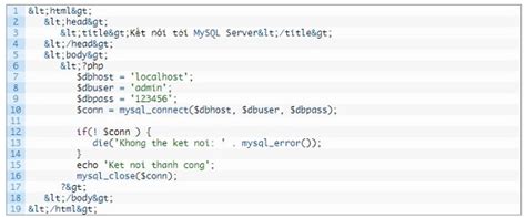 Bài Mysql 05 Kết Nối Php Với Mysql Vietpro