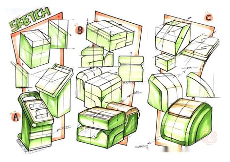 【产品快题方案】碎纸机推车草图推演步骤解析 知乎