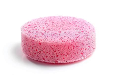 Pink Sponge On A White Background Premium Ai Generated Image