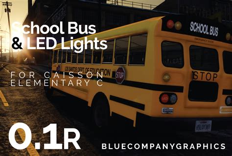 Lsdoe Livery And Led Lights Caisson School Bus Gta5