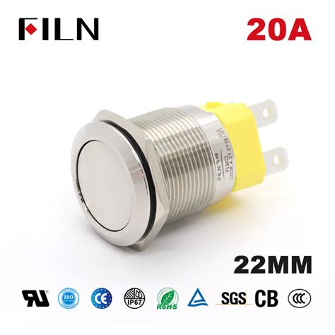 20a Push Button Switch 4 Pin Heavy Duty Electrical Switch