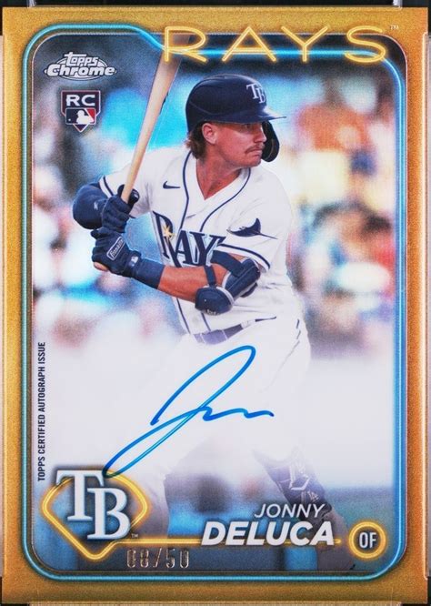 2024 Topps Chrome Rookie Autographs Jonny Deluca Ra Jde Gold