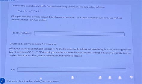 Solved Question 14 ﻿of 25determine The Intervals On Which