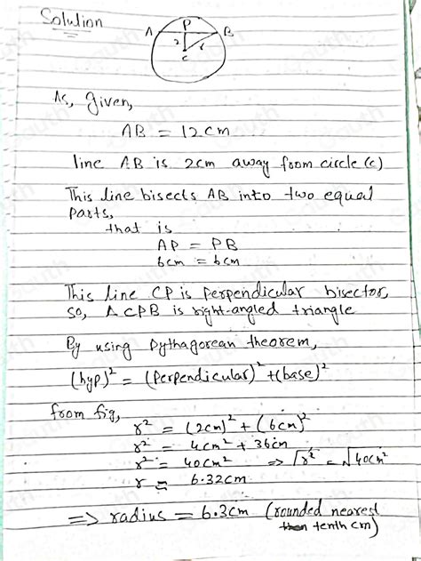 solved line ab intersects circle c at points a and b as shown and is