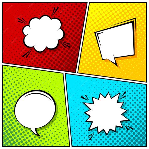 Premium Vector | Cartoon comic backgrounds set speech bubble comics ...
