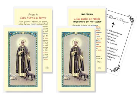 Buy St Martin Prayer Card Laminated San Martin De Porres Prayer Card