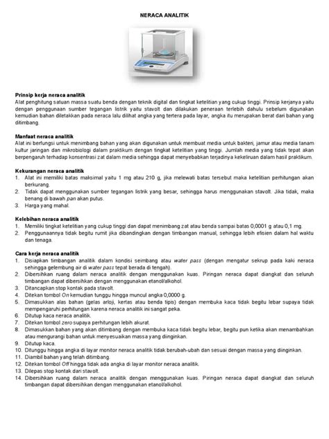 Neraca Analitik Pdf