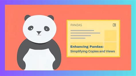 enhancing pandas simplifying copies and views