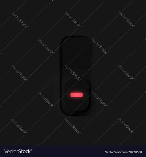 Very High Detailed Black User Interface Switch Vector Image