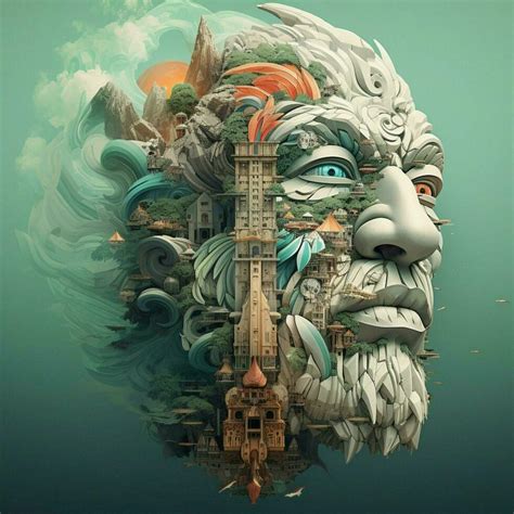 Digital Artifacts Merging To Form Awe Inspiring Compositio 30685517