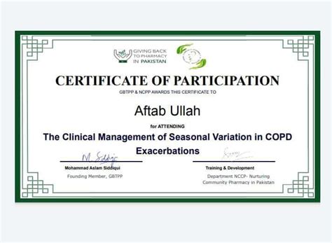 Aftab Ullah On Linkedin Certification After Attending Online Webinar On Clinical Management Of…