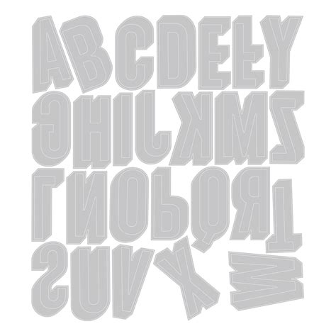 Sizzix Thinlits Die Set 26pk Alphanumeric Shadow Upper By Tim Holtz