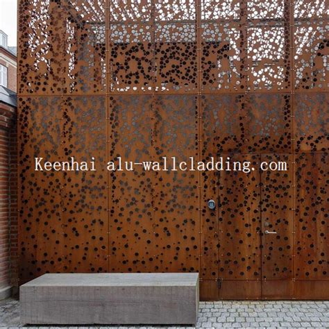 Weathering Steel Perforated Facade Panels Manufacturers And Suppliers