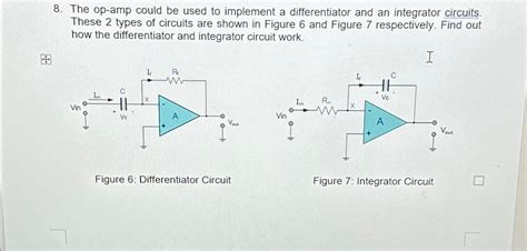 Solved The Op Amp Could Be Used To Implement A