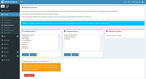 Control Over Im Features In Private Team Network Brosix