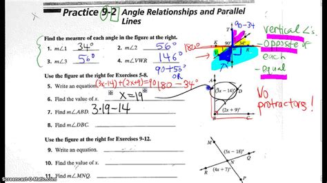 Proving Parallel Lines Worksheet