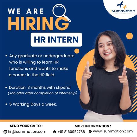 Hiring Hrintern Internshipopportunity Careergrowth Joinourteam Isummation Technologies