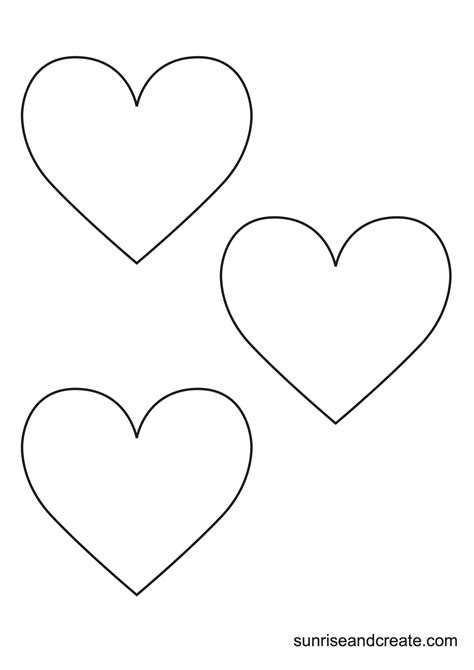 Free Printable Heart Templates Different Sizes And Colored Hearts