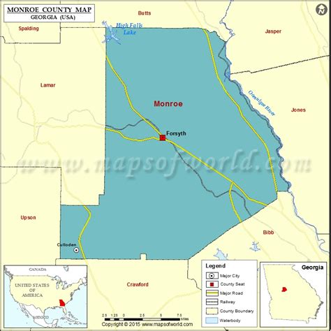 Monroe County Map Monroe County Georgia