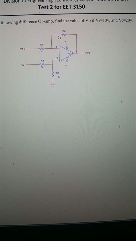 Solved Eet 3150 Test Pdl X Division Of Engineering