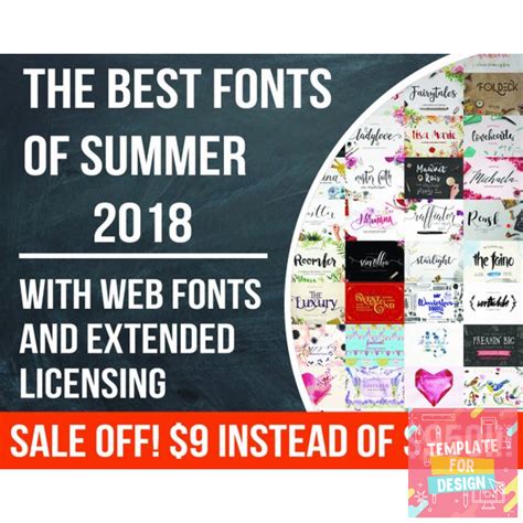 Summer 2018 Fonts Sale Web Font With Extended License