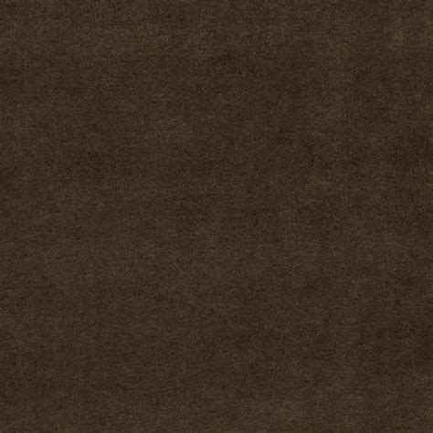 Chocolate Brown Solid Texture Plain Velvet Upholstery Fabric By The Yard