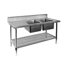 Economic 304 Grade Ss Stainless Steel Single Double Bowl Sink Benches