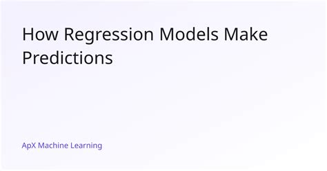How Regression Models Make Predictions