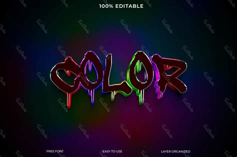 Color Text Style Effect Photoshop Premium Psd File