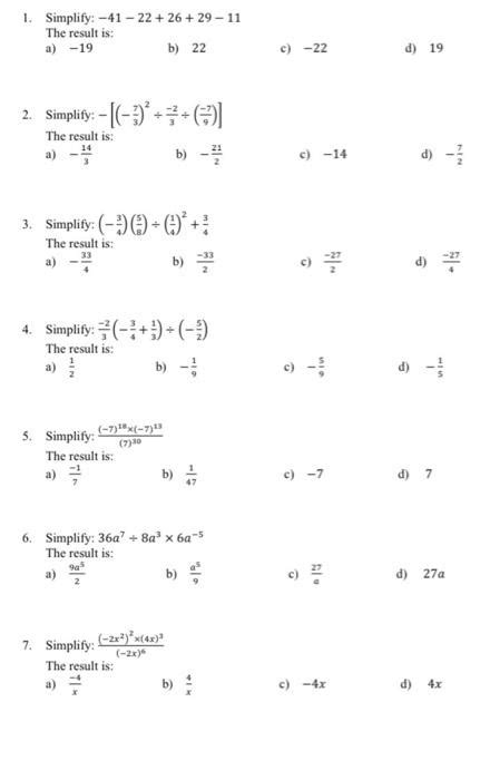 Solved Simplify The Result Is A B Chegg