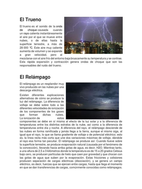 ¿qué Es Un Relámpago Pdf Ciencia Y Matemáticas