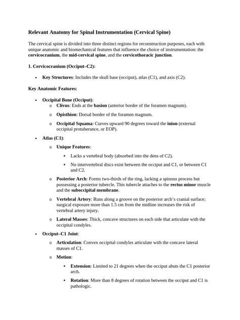 Cervical Anatomy And Spine Instrumentation Pdf