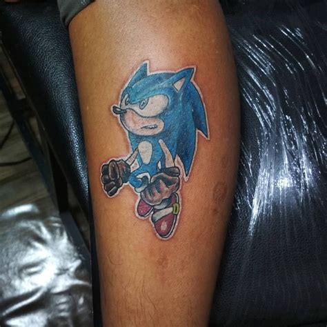 Cartoon Sonic Tattoo Art