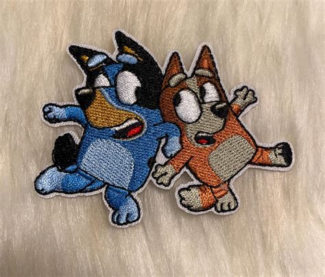 Bluey And Bingo Iron On Embroidered Patch Etsy