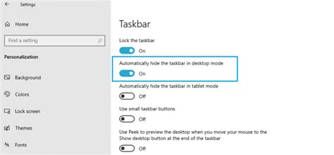 How To Automatically Hide Taskbar In Desktop Mode In Windows