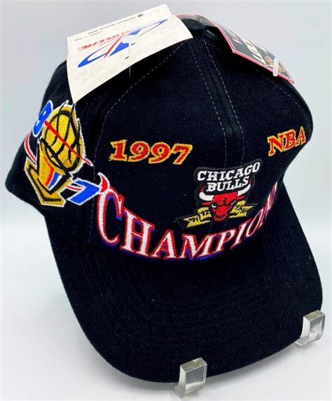 1997 Nba Champions Chicago Bulls Black Snapback Championship Cap