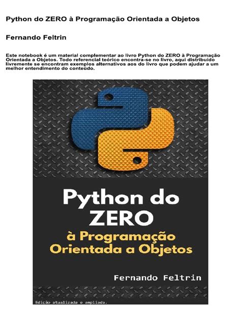 python do zero À programação orientada a objetos fernando feltrin pdf