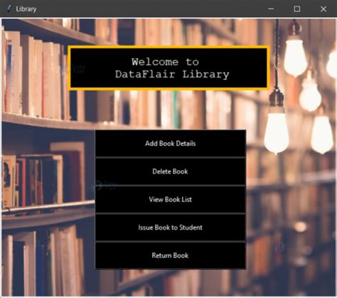 Library Management System Python Project With Source Code DataFlair