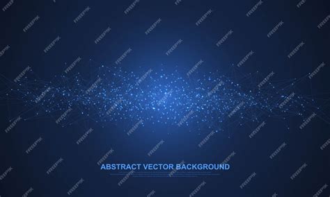 Premium Vector Abstract Digital Network Connection Structure On Blue Background Technology
