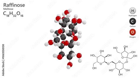 Raffinose Trisaccharide Animated 3d Model Of A Molecule Molecular