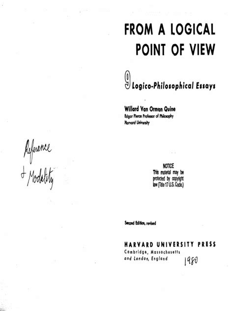 Quine Reference And Modality Pdf