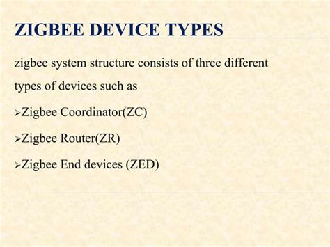 Zigbee Technology Ppt PPTX Technology Computing