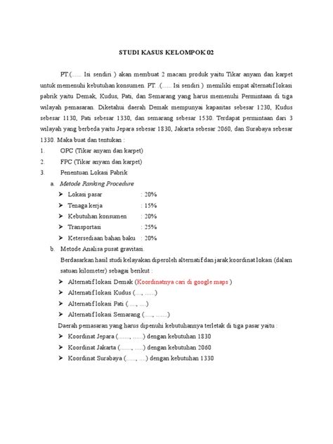 Studi Kasus Ptlf Gamar Samira Alkatiri Pdf