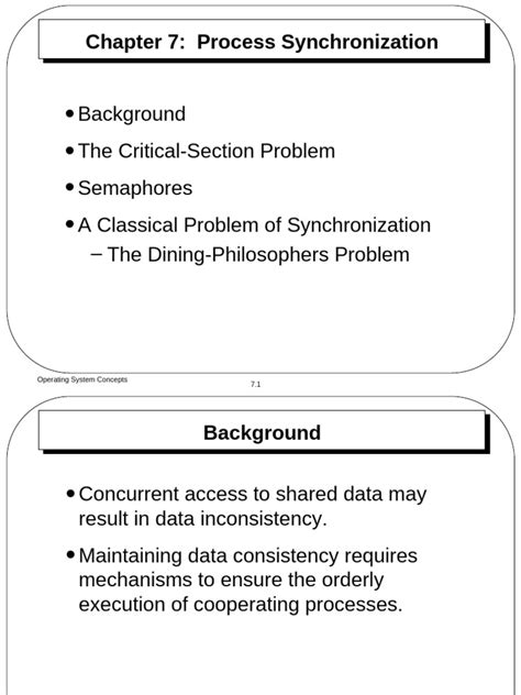 Os Chp7 Sychronization Pdf Concurrency Computer Science