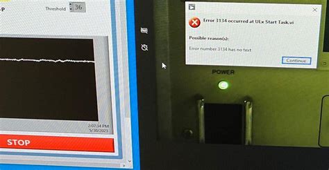labview with mc daq error number 3134 has no text labview