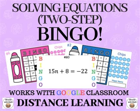 Solving Two Step Equations Bingo Game Fun Digital Activity Tpt
